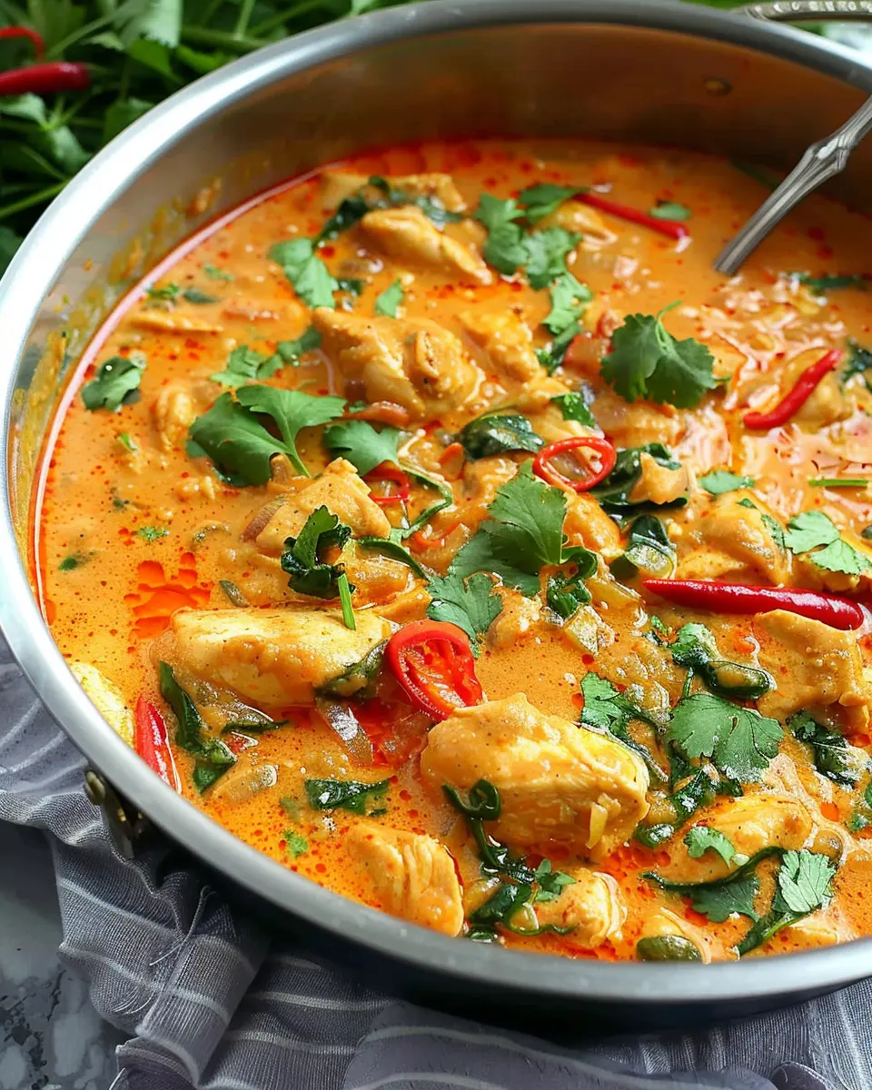 easy thai red curry chicken