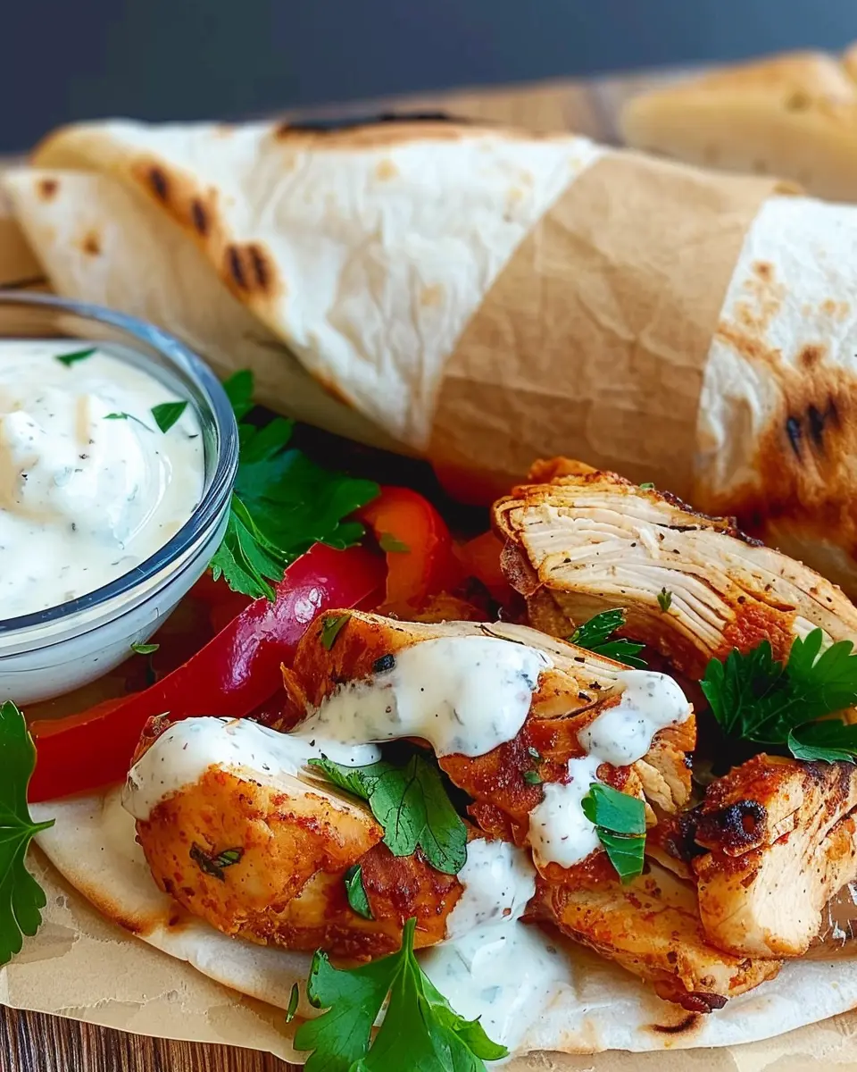 chicken shawarma with garlic sauce